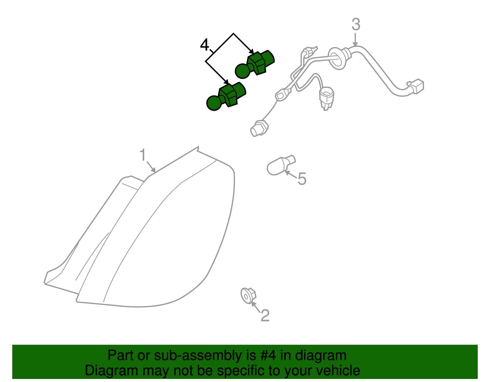 2009-2012 Lincoln MKS Tail Lamp Bulb 8A5Z-13466-A | Ford OEM Parts Outlet