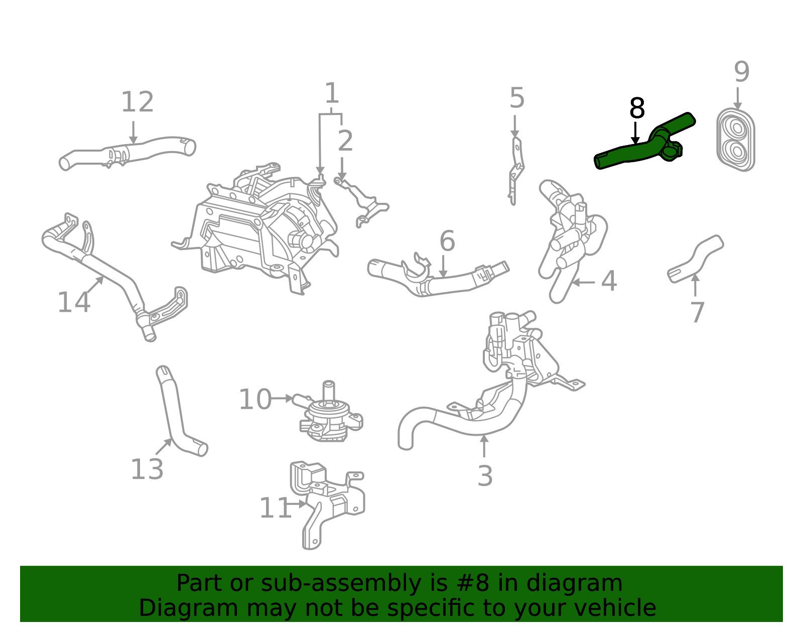 87245-62040 - Heater Hose - OEM Genuine Toyota Parts