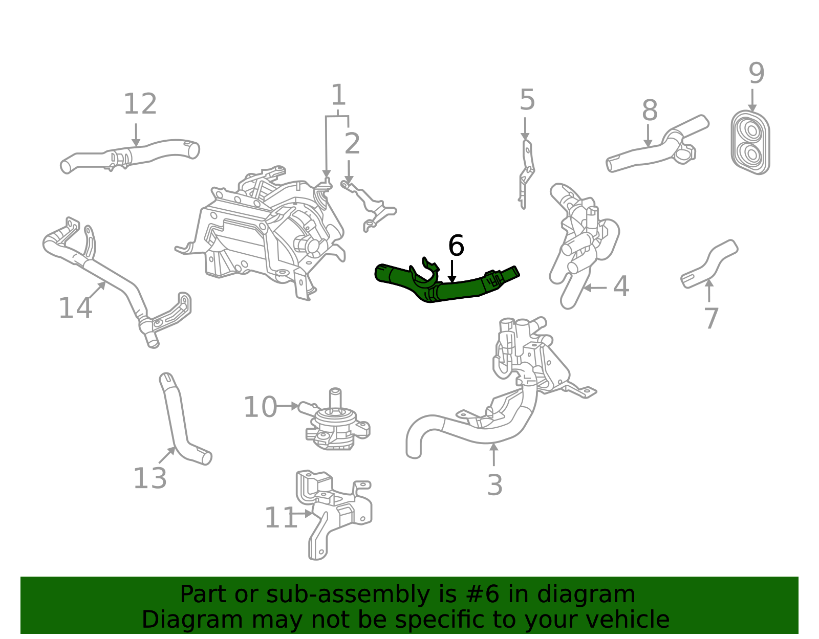 2016-2020 Toyota Mirai Heater Hose 87209-62020 | Toyota Parts Center