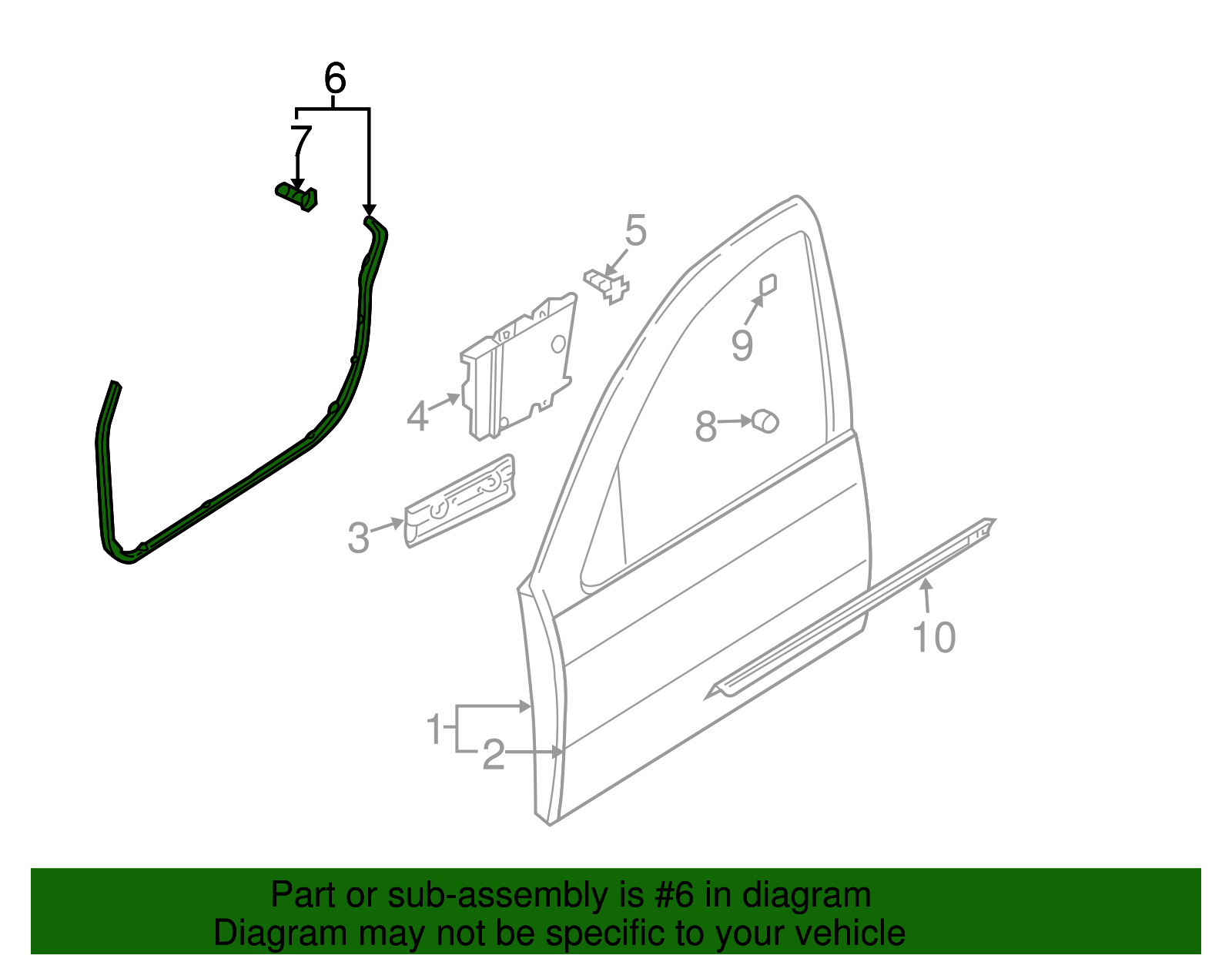 2003-2006 Nissan Sentra Door Weather-Strip 80831-4Z300 | Bill Kay ...