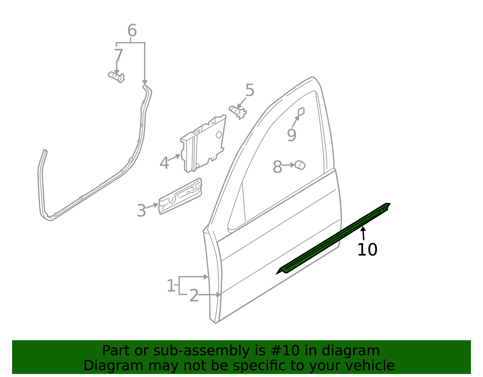 2000-2006 Nissan Sentra Belt Weather-Strip 80820-5M00A | My Nissan Part