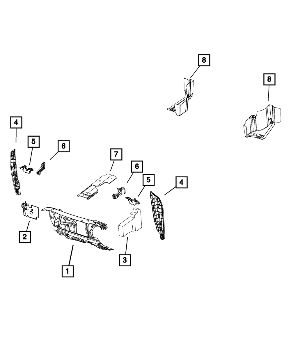 2014-2017 Mopar Dash Panel Silencer 68228414AA | TascaParts.com