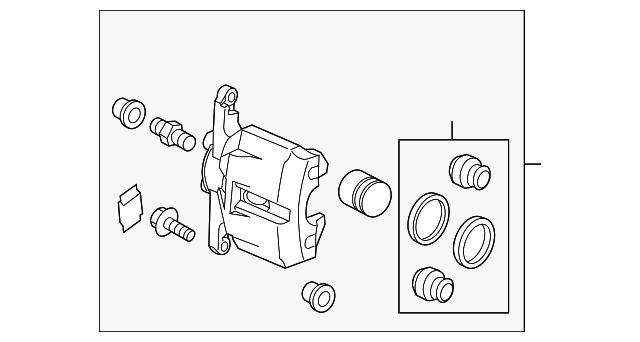 K011-33-61X - Disc Brake Caliper 2013-2025 Mazda CX-5 | Mazda-Parts