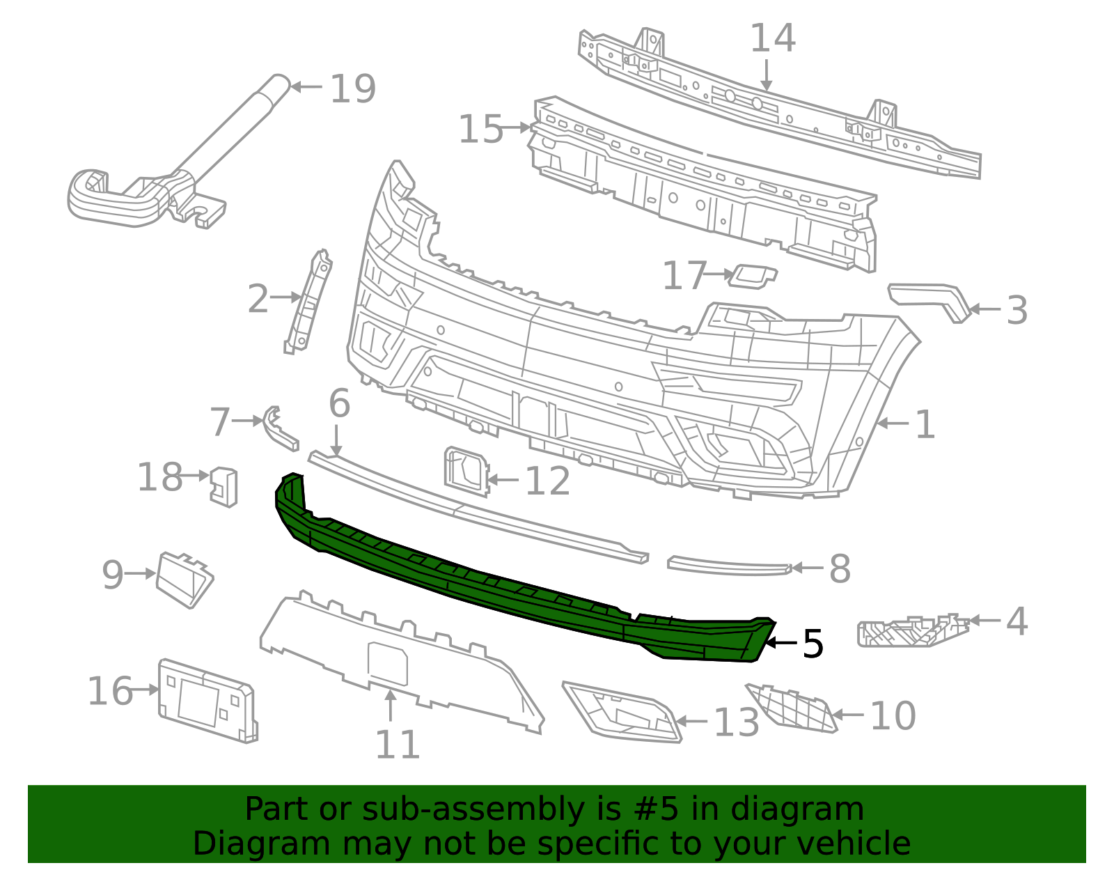 2016-2022 Jeep Fascia 5XV45TZZAA | Mopar Parts Canada