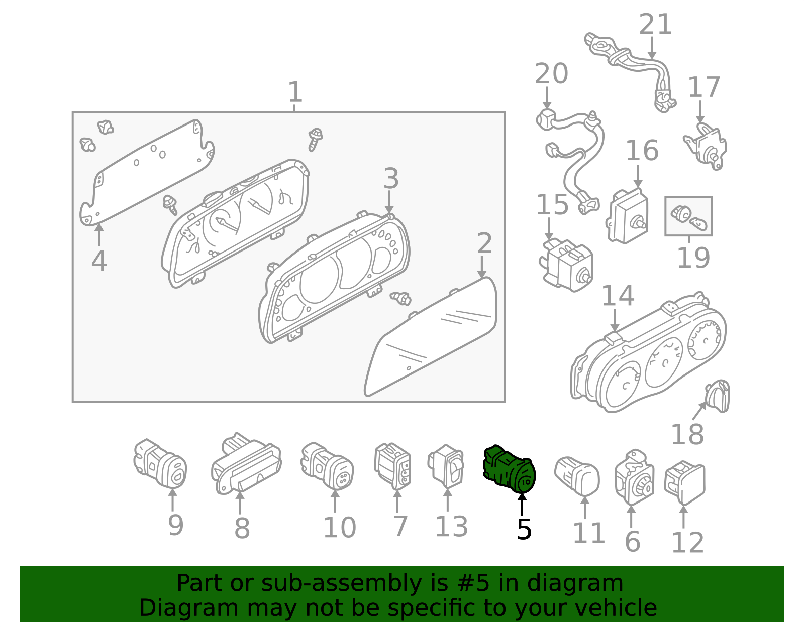 EF91-66-4B0B - 2005-2006 Mazda Tribute - Fog Lamp Switch | Mazda Parts ...
