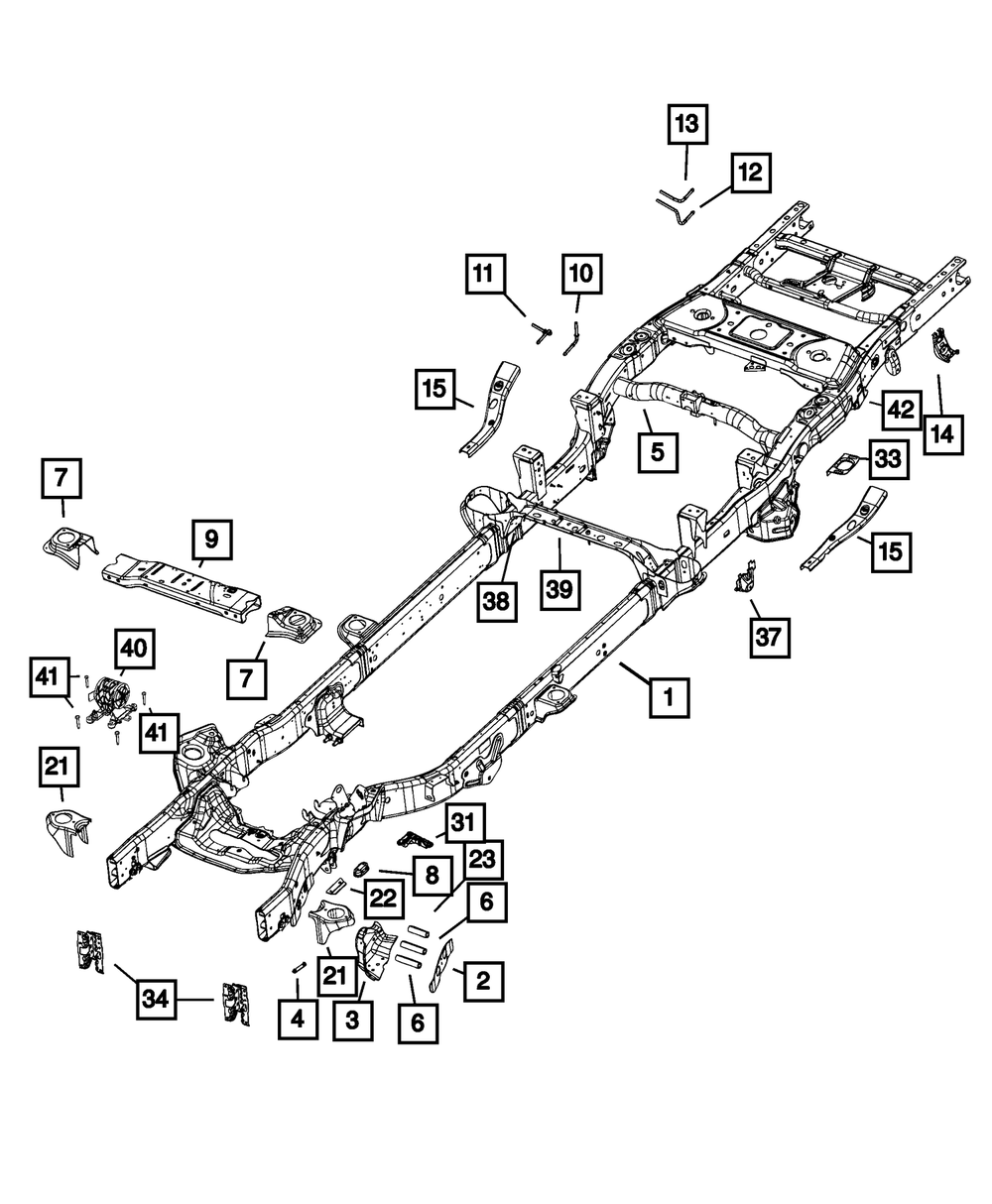 68690840AA - Chassis Frame Assembly 2019-2022 Ram 3500 | The Official ...