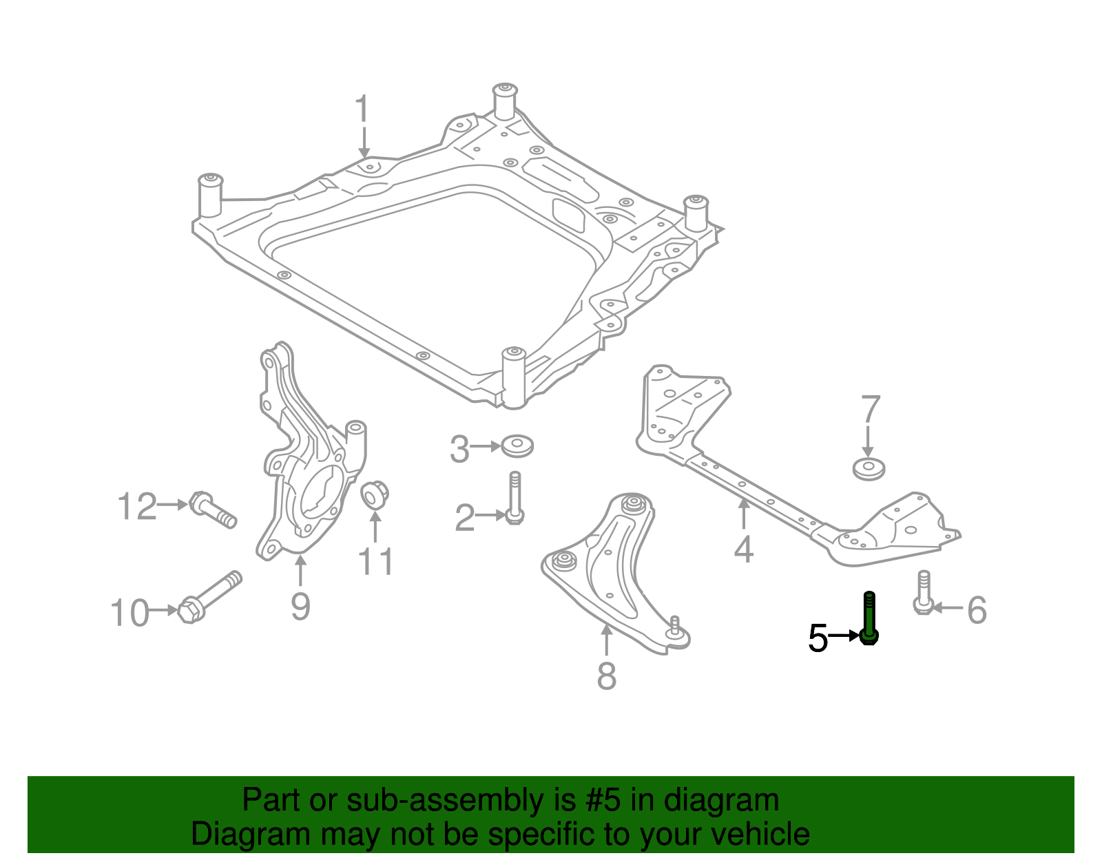2011-2025 Nissan Stay Front Bolt 54459-1KA0A | Scott Evans Nissan Parts