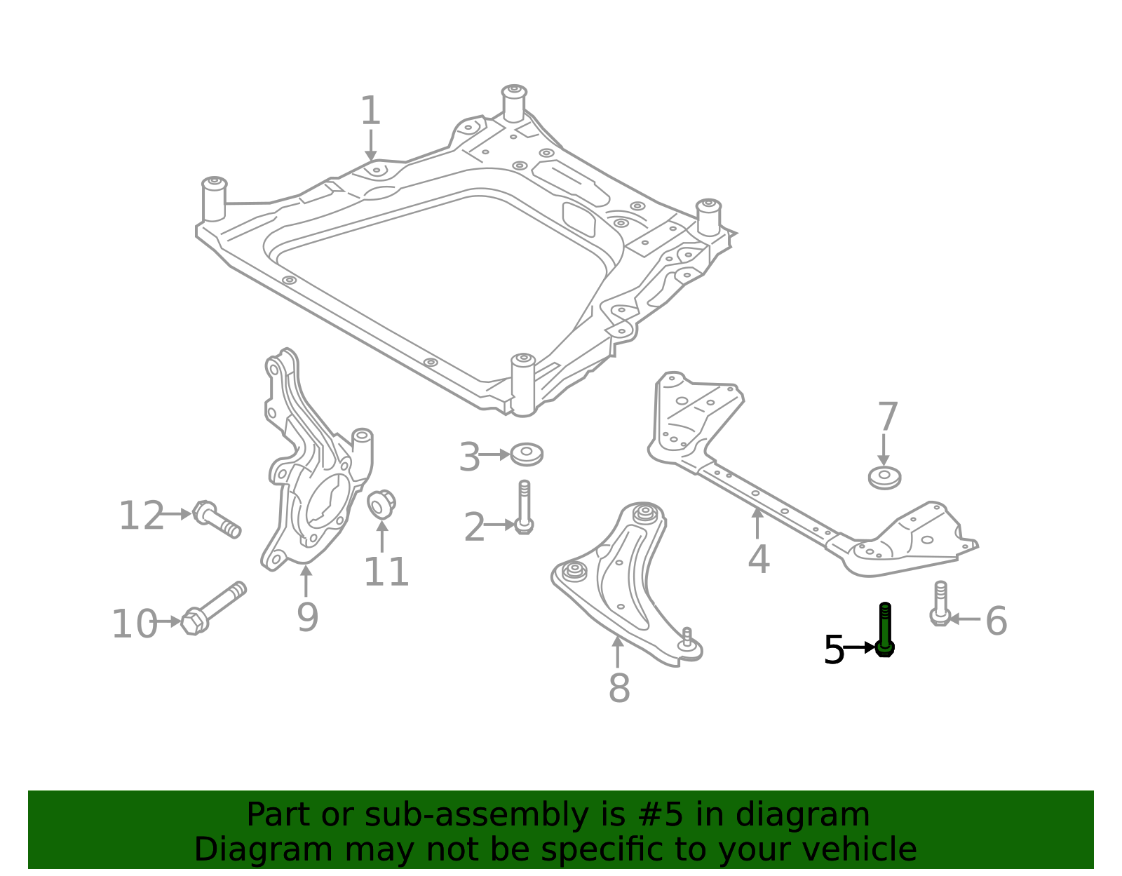 54459-1KA0A - Stay Front Bolt 2011-2025 Nissan | Official Nissan Parts ...