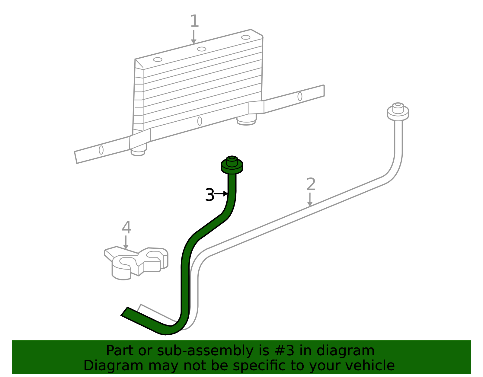 Automatic Transmission Auxiliary Fluid Cooler Inlet Line 15779543 | OEM ...