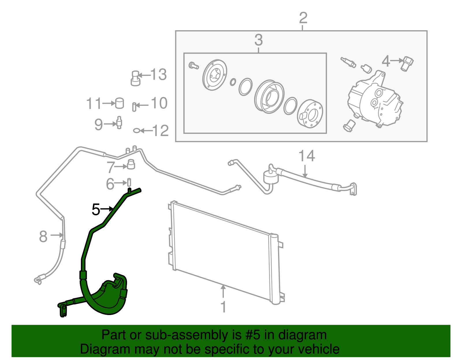 2007-2010 GM Air Conditioning Compressor and Condenser Hose Assembly ...