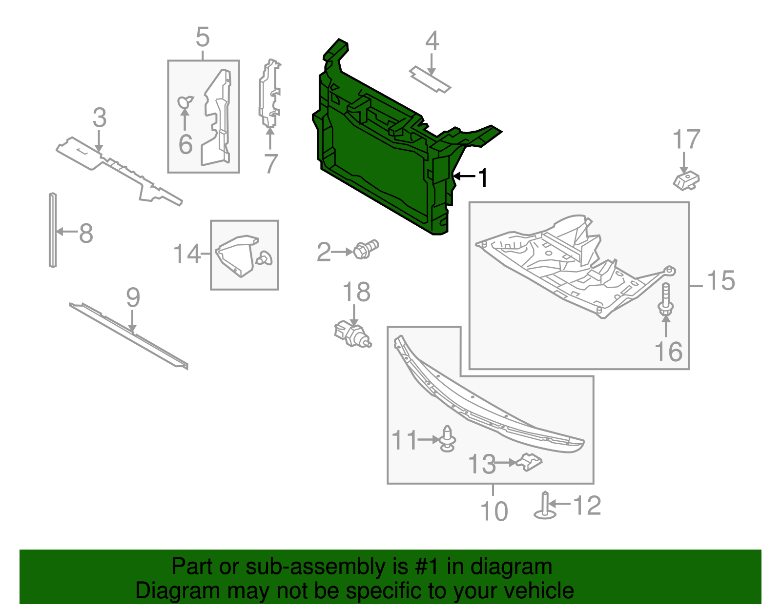 2010-2019 Ford Radiator Support da8z16138a | TascaParts.com