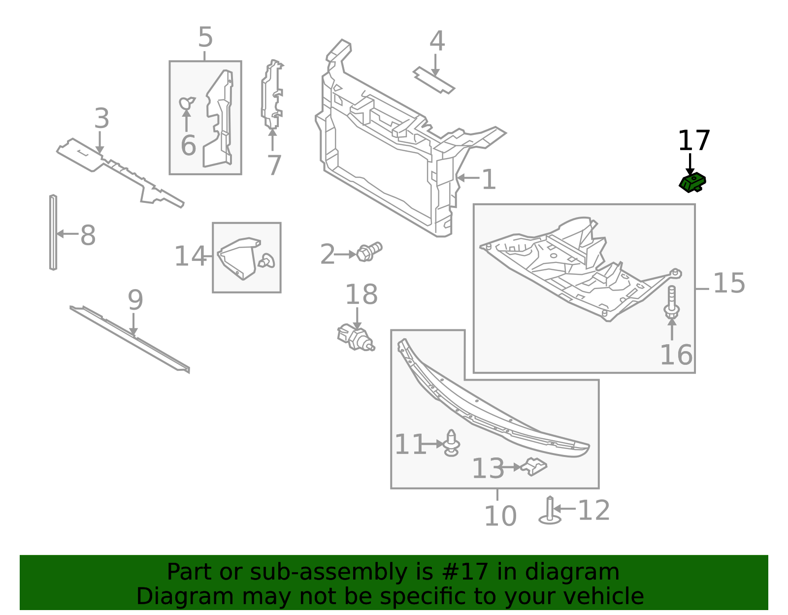 2011-2019 Ford Radiator Support Splash Shield Clip -W716006-S439 ...
