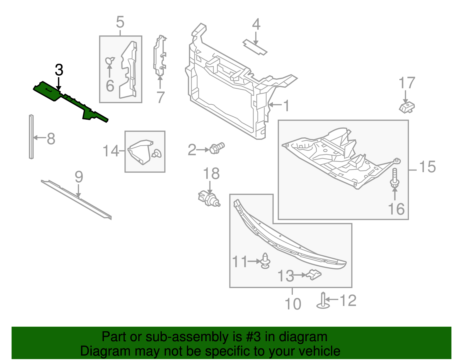 2013-2019 Ford | Radiator Support Air Deflector | DA8Z-8326-A | Walls ...