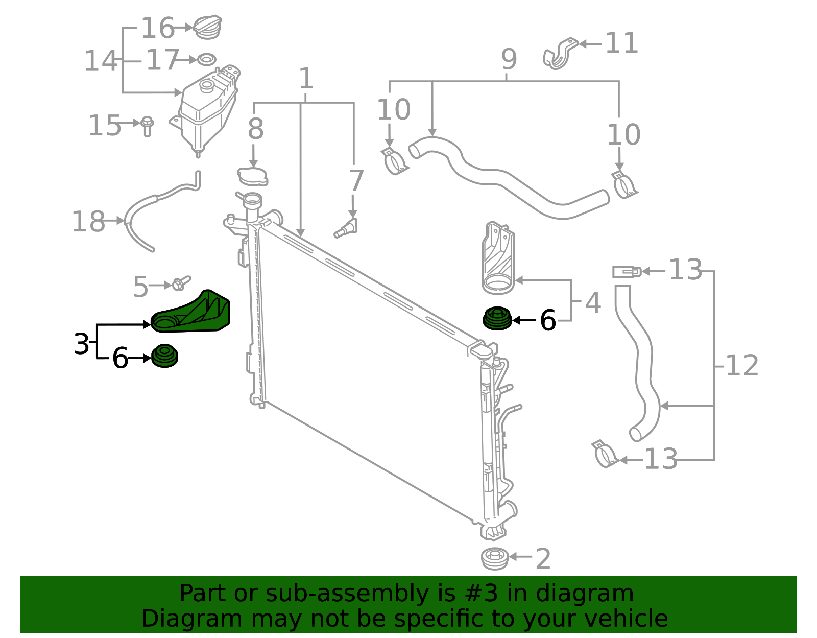Hyundai - 25333-C5800 - Radiator Assembly Upper Bracket - 2020-2025 ...