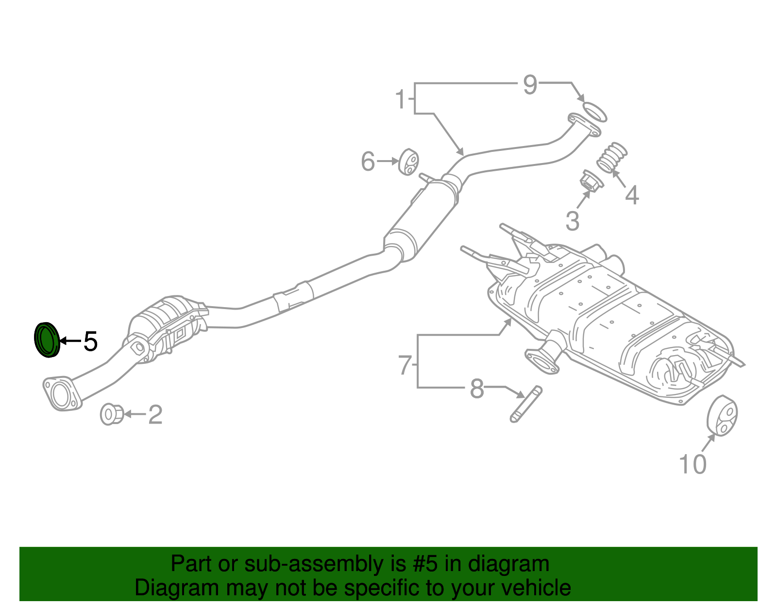 2006-2025 Mazda Converter & Pipe Gasket PE23-40-305 | OEM Parts Online
