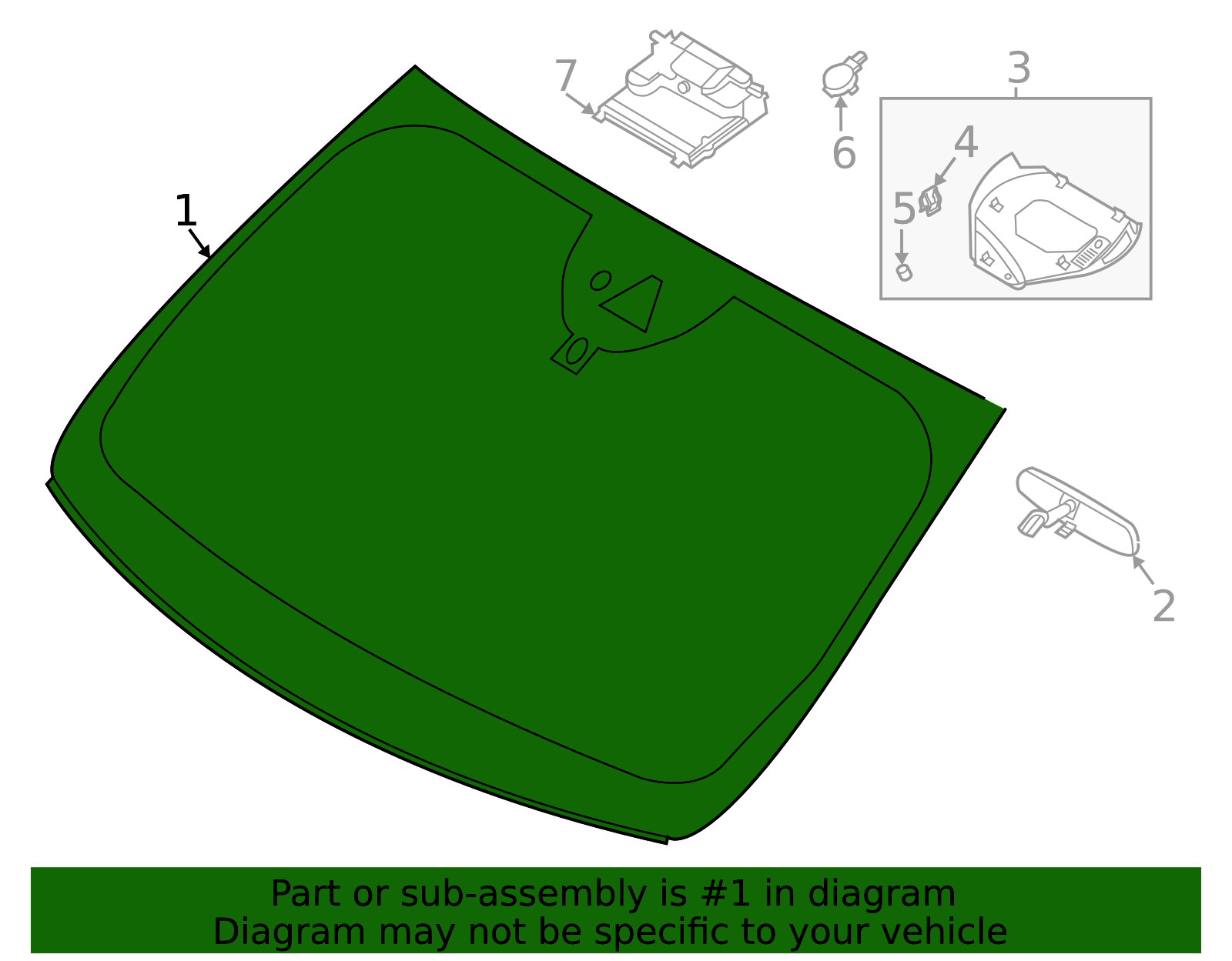 PJ6Z-7803100-A - Windshield 2023-2025 Ford Escape | Ford Parts Direct