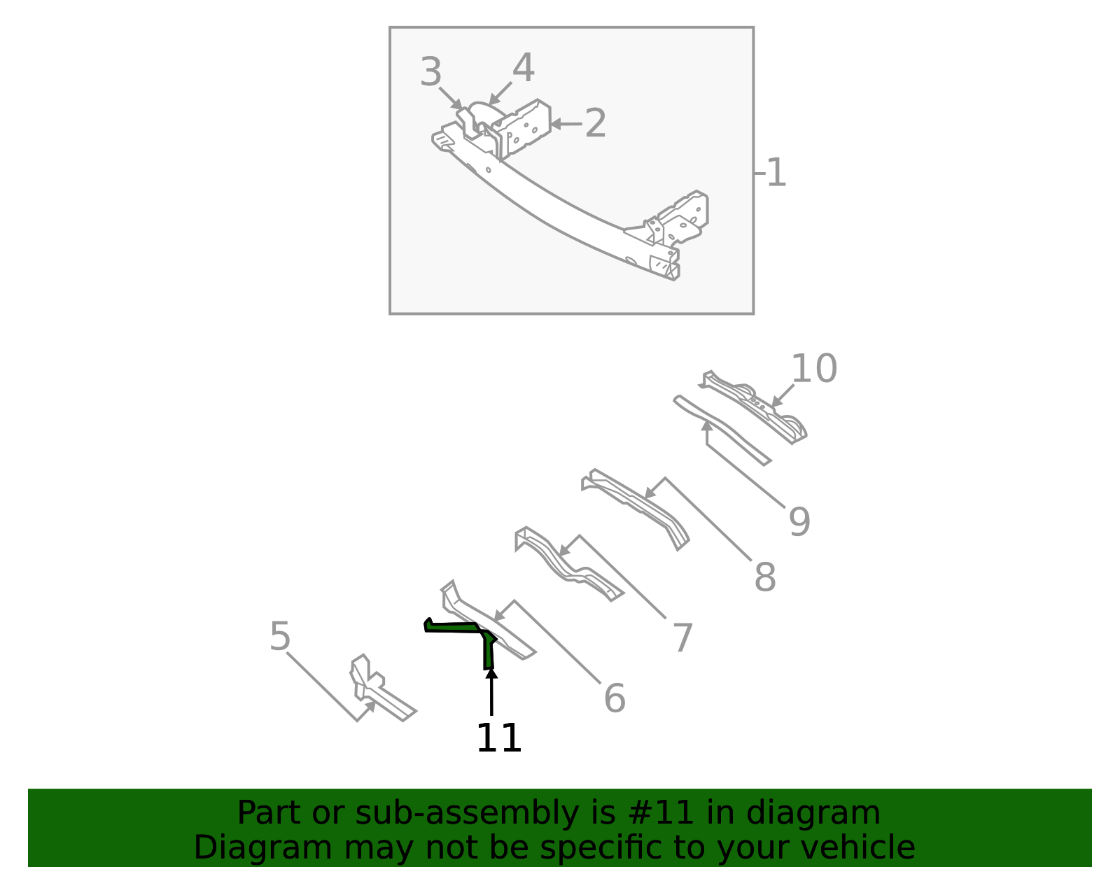 510A2-9BT0A - Diagonal Brace 2020-2021 Nissan Frontier | Official ...