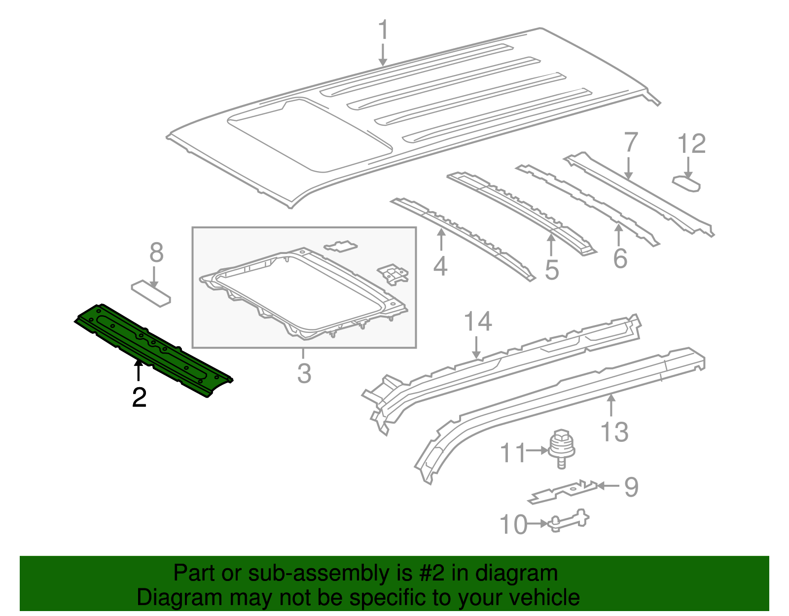 2010-2013 Toyota 4Runner Windshield Header 63102-35071 | OEM Parts Online