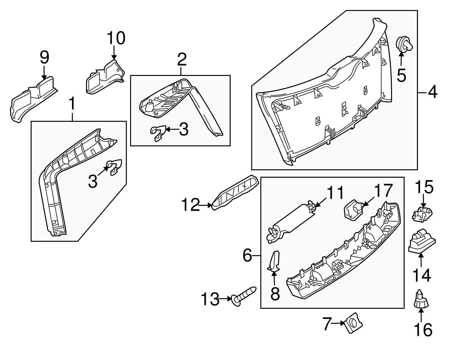 Trim, Rear-End Door 204-740-09-00-9051 | MB OEM Parts