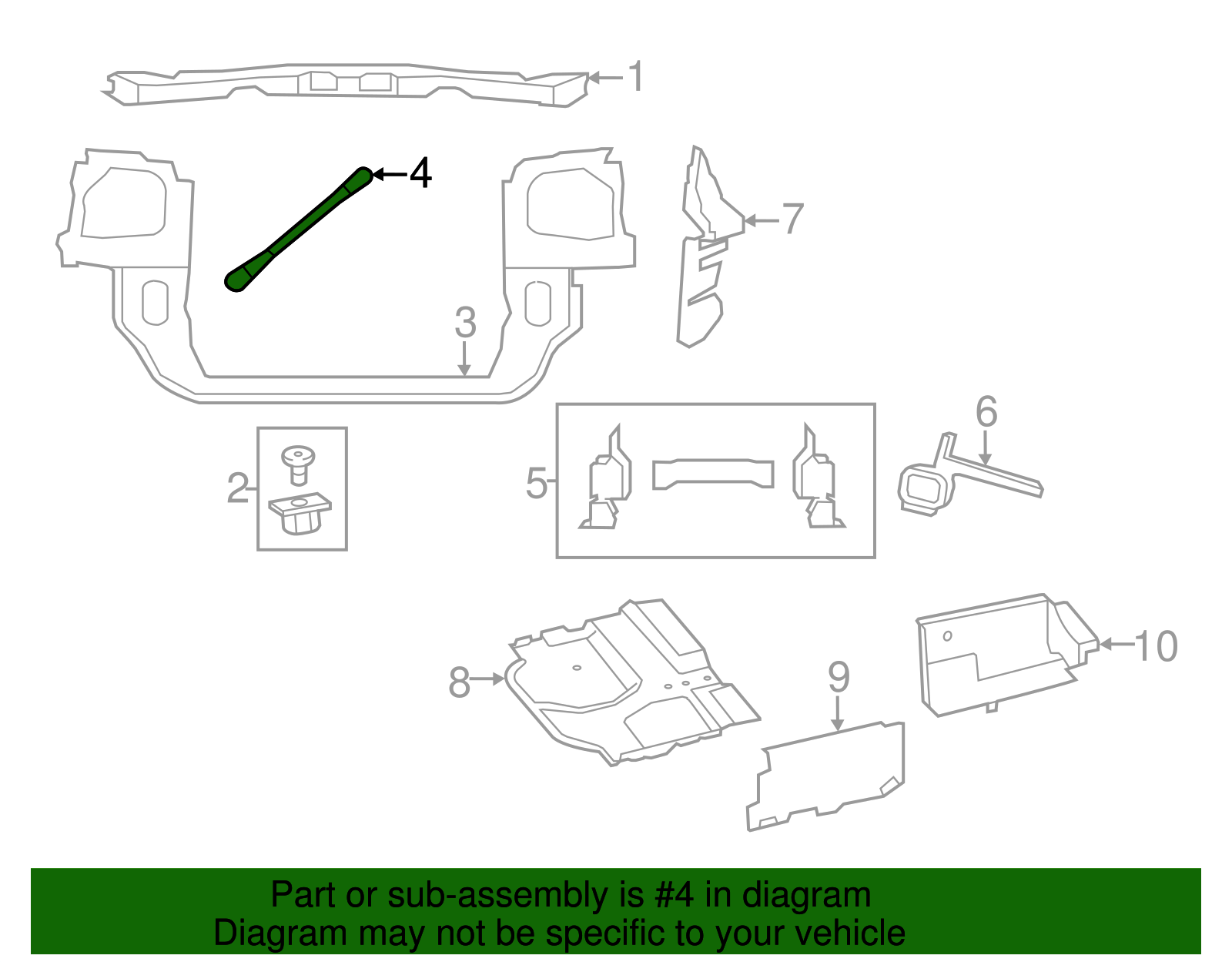 2008-2020 Mopar Support Brace 68023328AA | Mopar Parts Canada