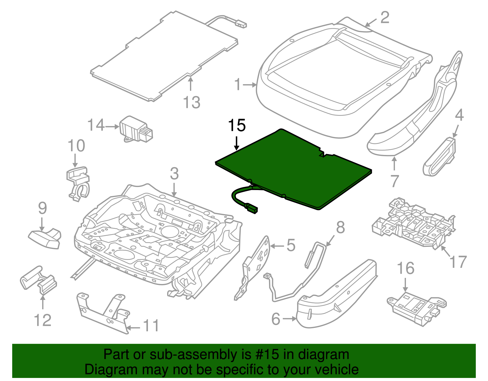 2012-2019 Volkswagen Beetle Occupant Sensor 5C5-959-337-A | OEM Parts ...