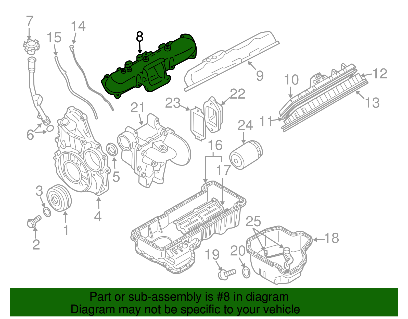 2006-2010 GM Passenger Side Lower Engine Intake Manifold 97363572 ...