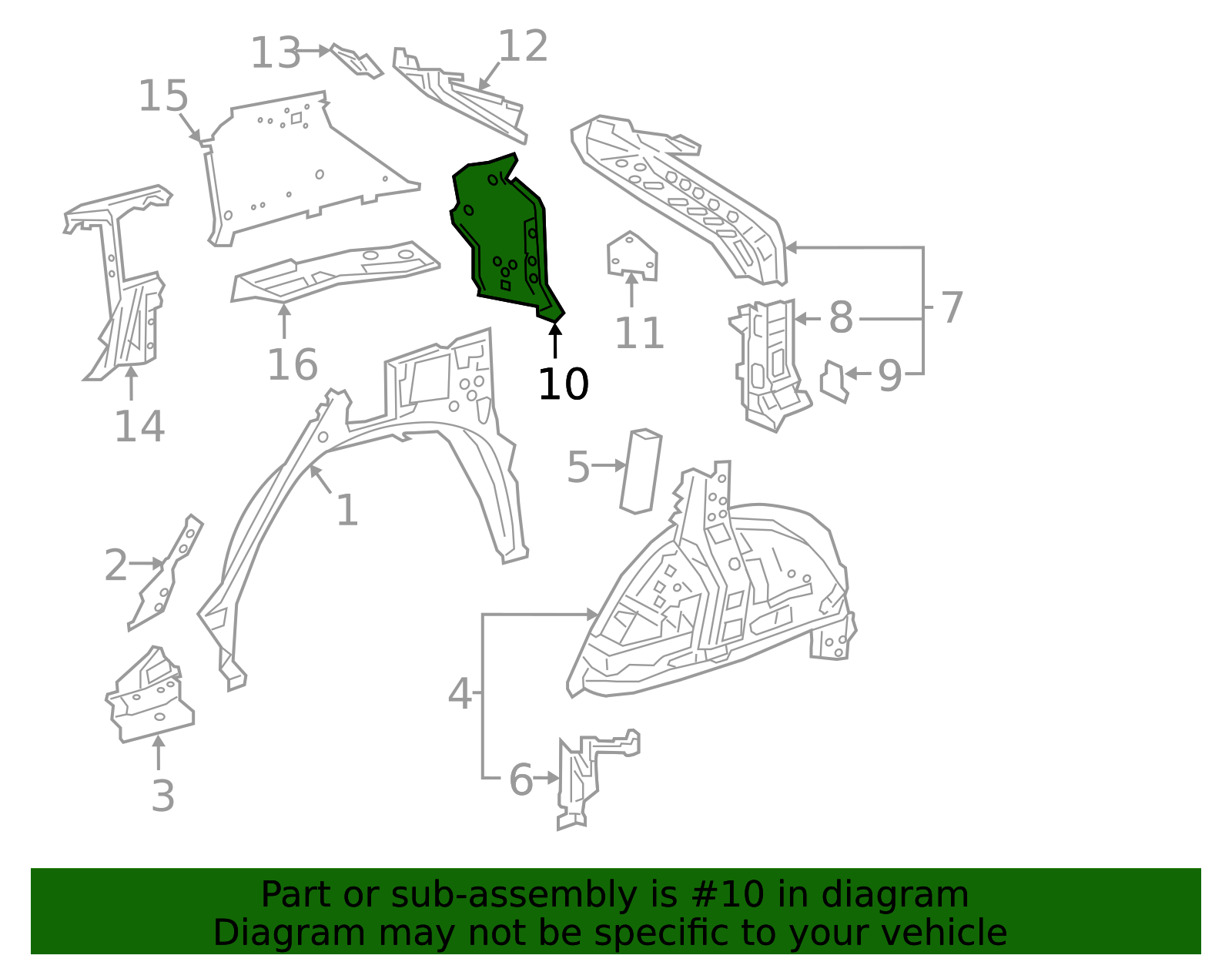 2019-2025 Toyota Trough 61621-42060 | Toyota Parts Center