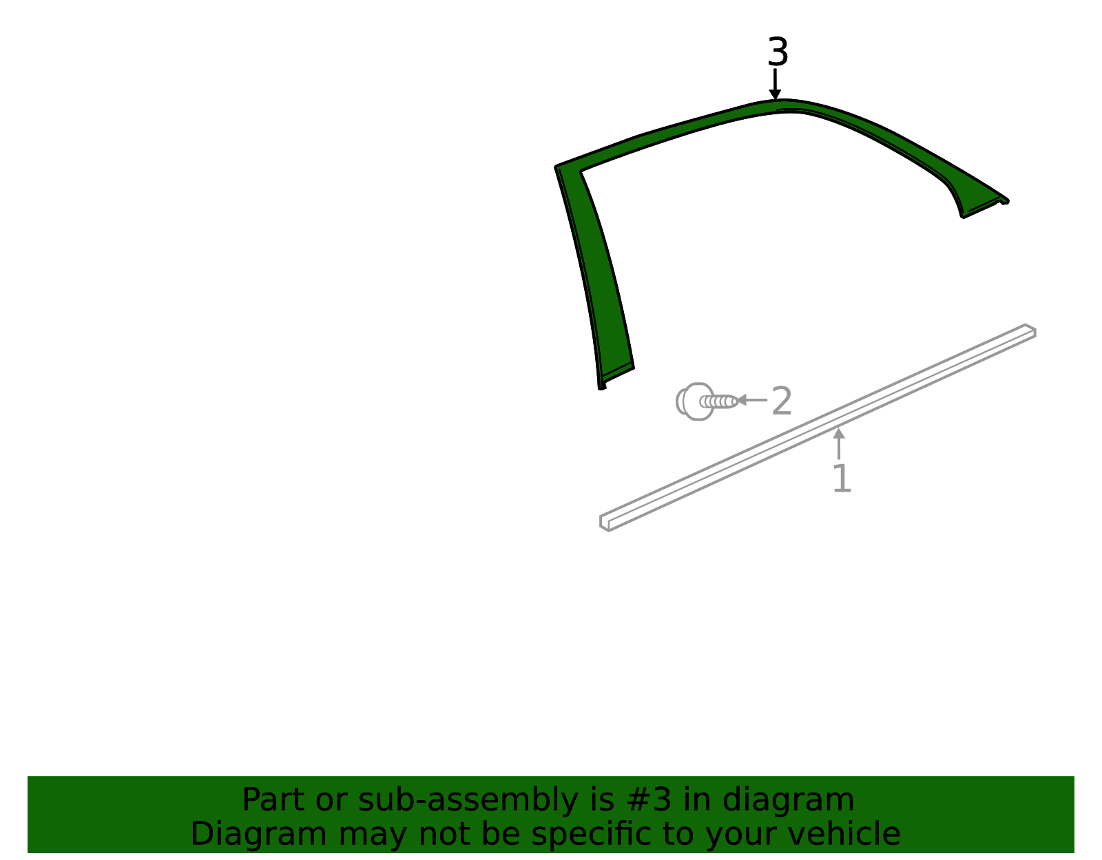 Rear Driver Side Door Window Frame Front Applique 23363162 | OEM Parts ...