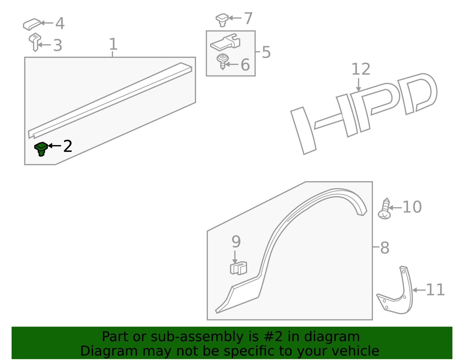 2017-2025 Honda Ridgeline Upper Molding Clip 91504-T6Z-A01 | OEM Parts ...