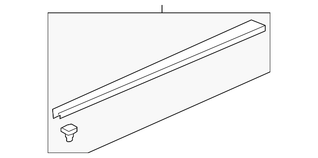 74460-T6Z-A01 - Upper Molding 2017-2025 Honda Ridgeline | Honda Parts ...