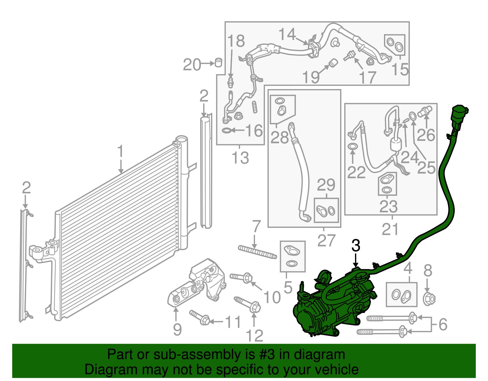 Genuine OEM Ford Part - Compressor Assembly FV6Z-19703-C | Genuine OEM ...