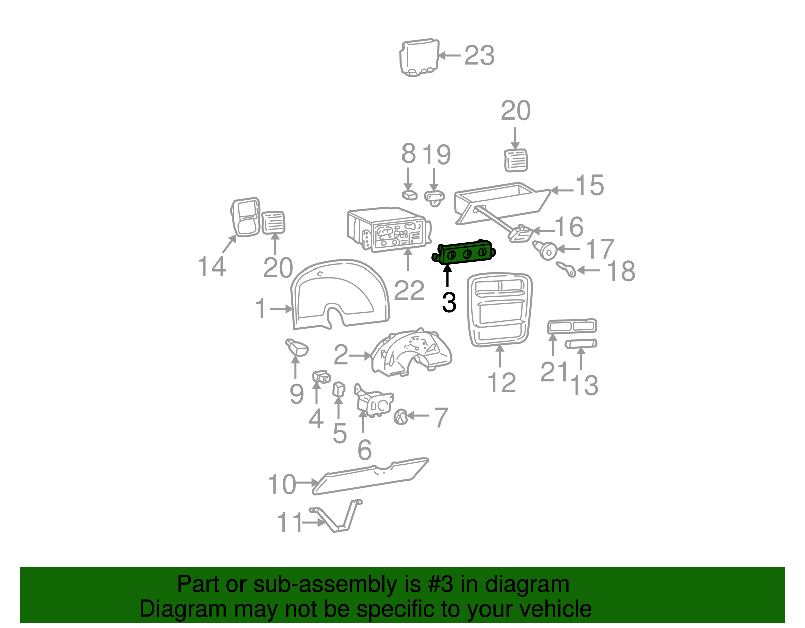 1997-1999 Chevrolet Camaro Dash Control Unit 16216451 | Chevy Parts Pros