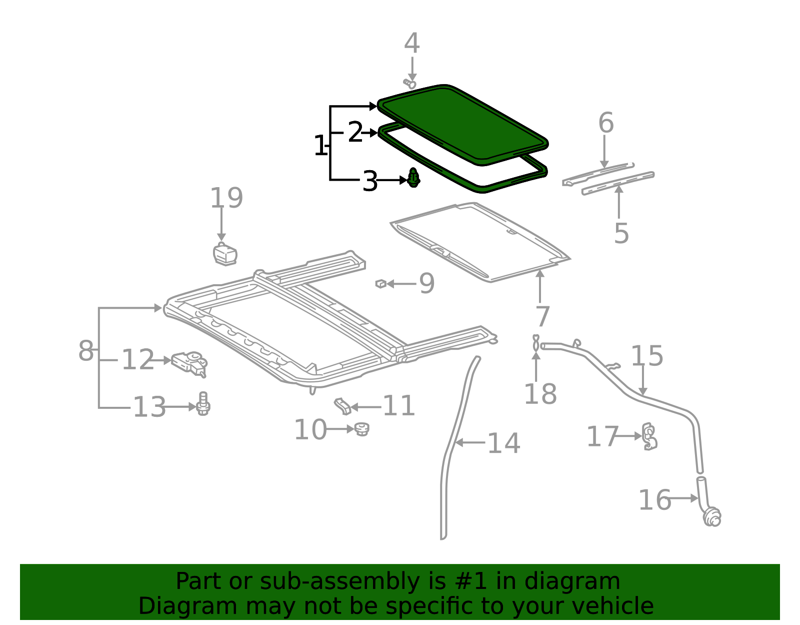Sunroof Glass 63201-35090 | OEM Parts Quick