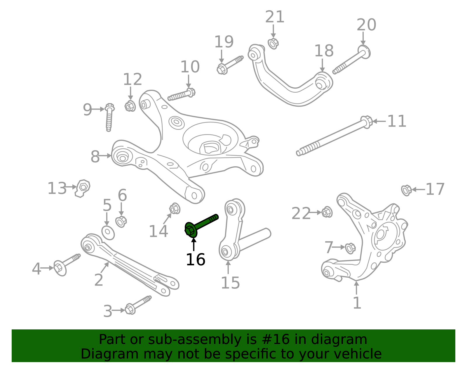 Genuine OEM Ford Part - Upper Control Arm Outer Bolt W719459-S439 ...