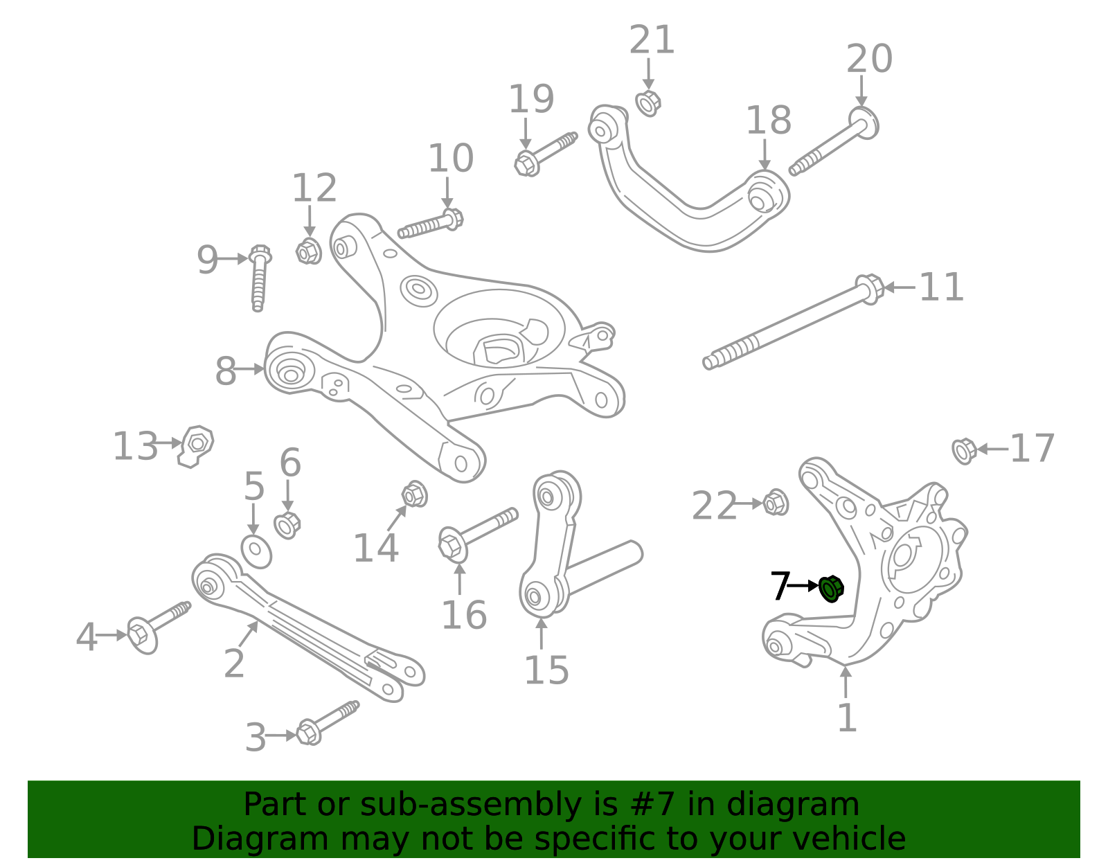 W520516-S441 - Ft Lower Control Arm Nut 2011-2025 Ford | Ford Parts Direct