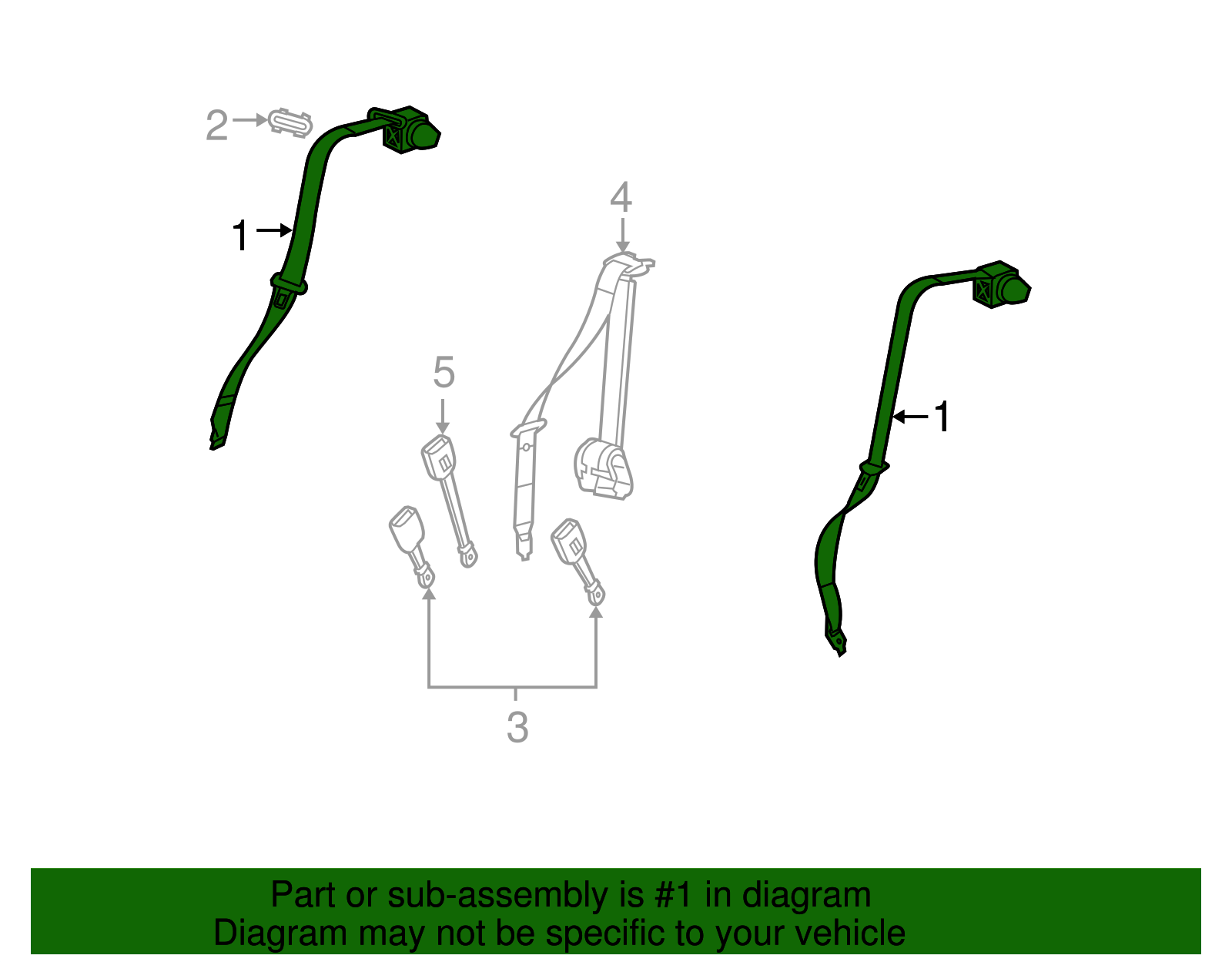 2004-2007 Chevrolet Malibu Retractor Assembly 22730300 | Shop Matick ...