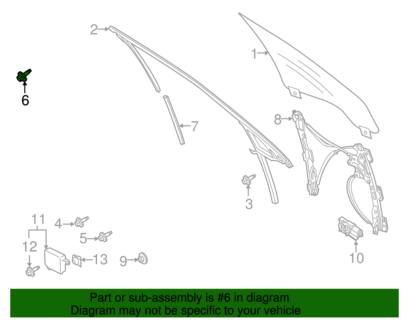 2011-2025 Ford Run Channel Retainer Screw -W715453-S900 | QuirkParts