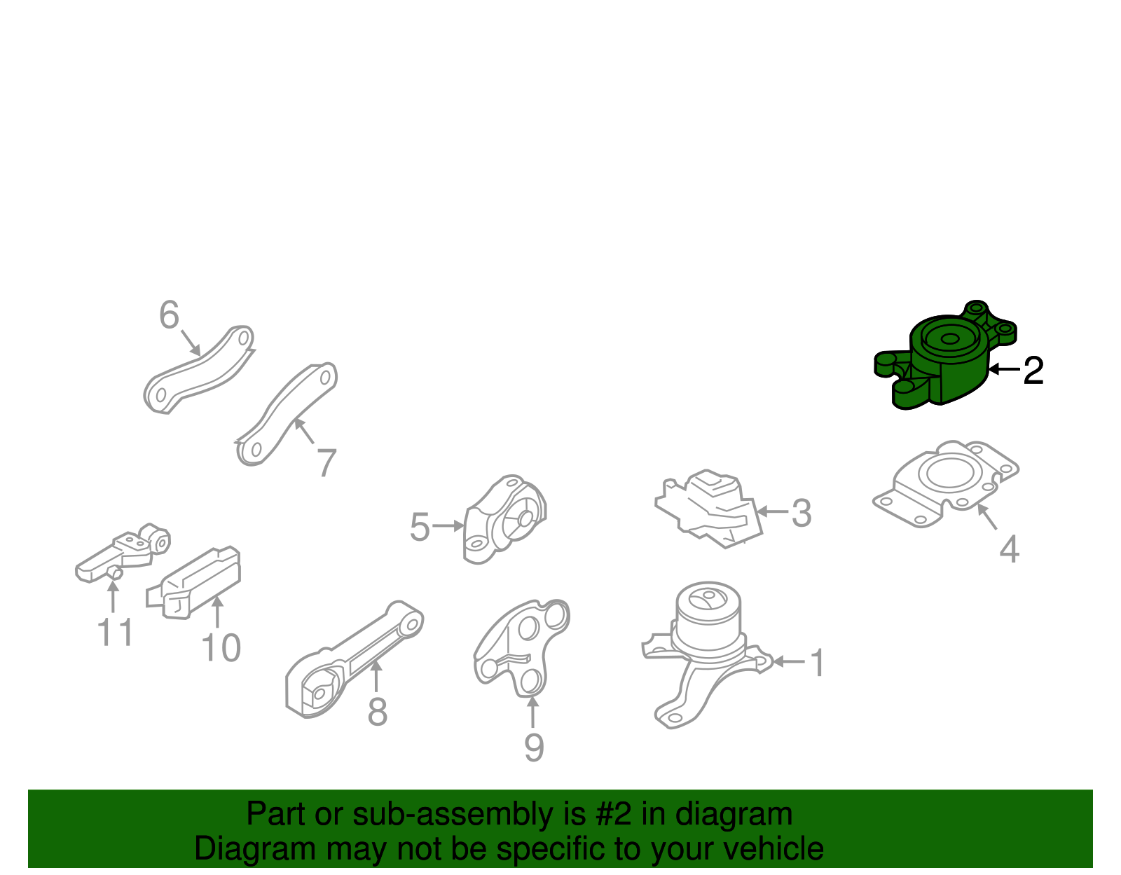 2015-2018 Volvo Mount 31401308 | OEM Parts Online