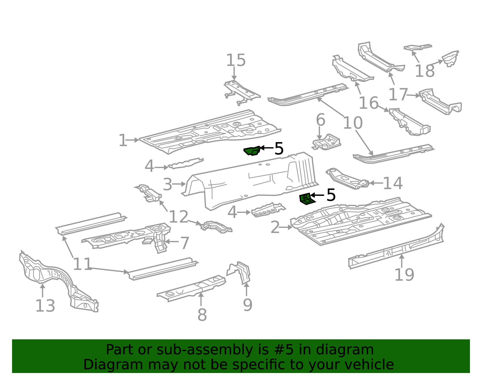 57425-30030 - High-Quality Floor Pan Reinforcement for 2013-2025 Lexus ...