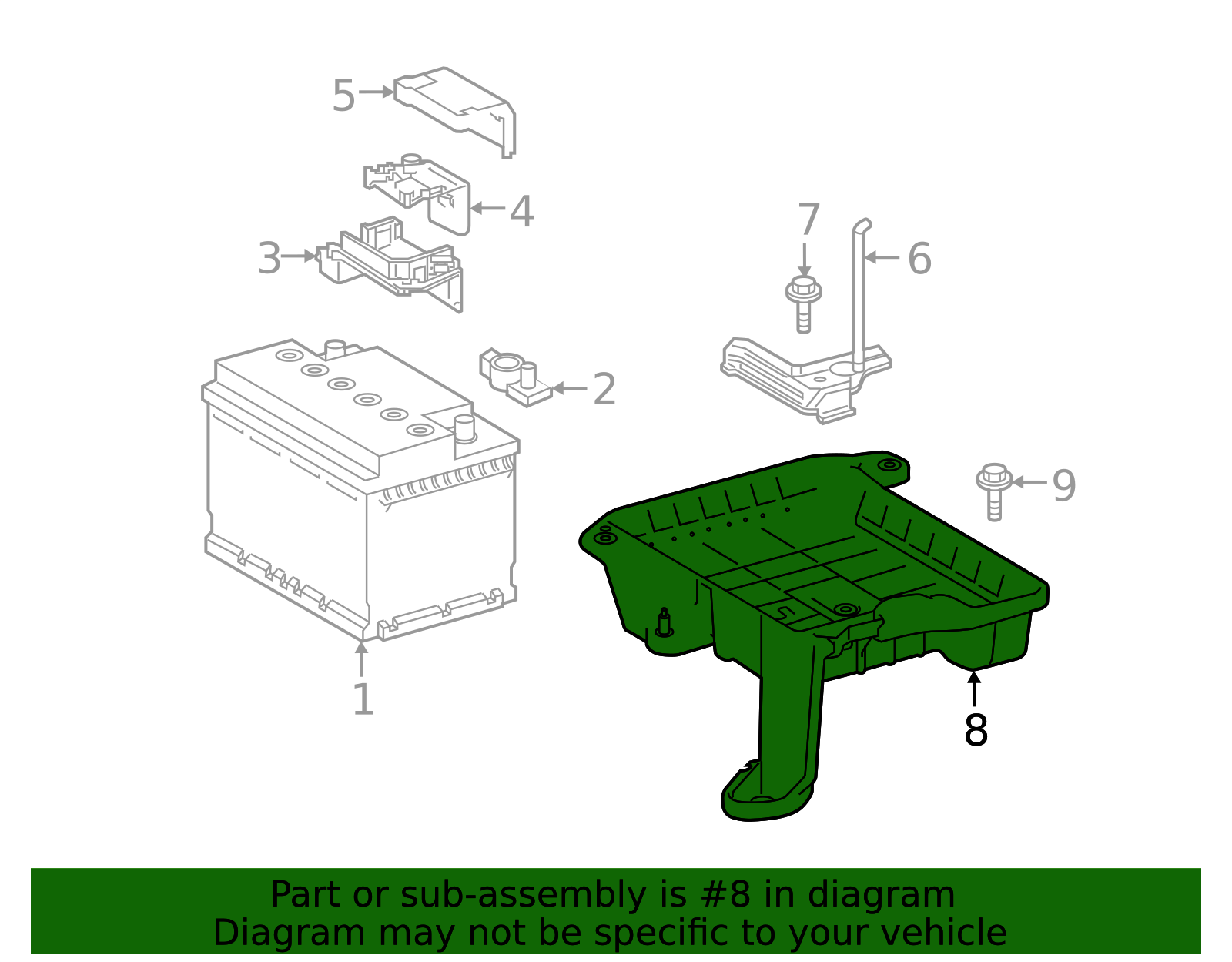 2022-2025 Toyota Corolla Cross Battery Tray 74404-0A020 | Toyota Parts ...