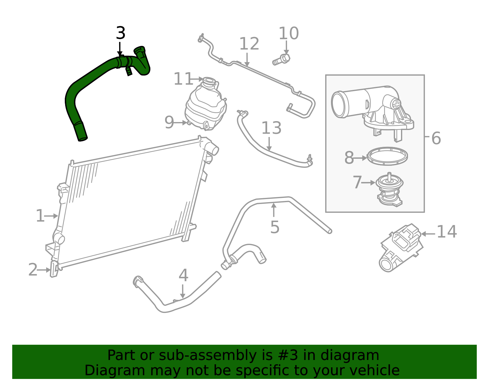 2011-2019 Dodge Journey Upper Hose 05058881AD | Mopar Parts Canada