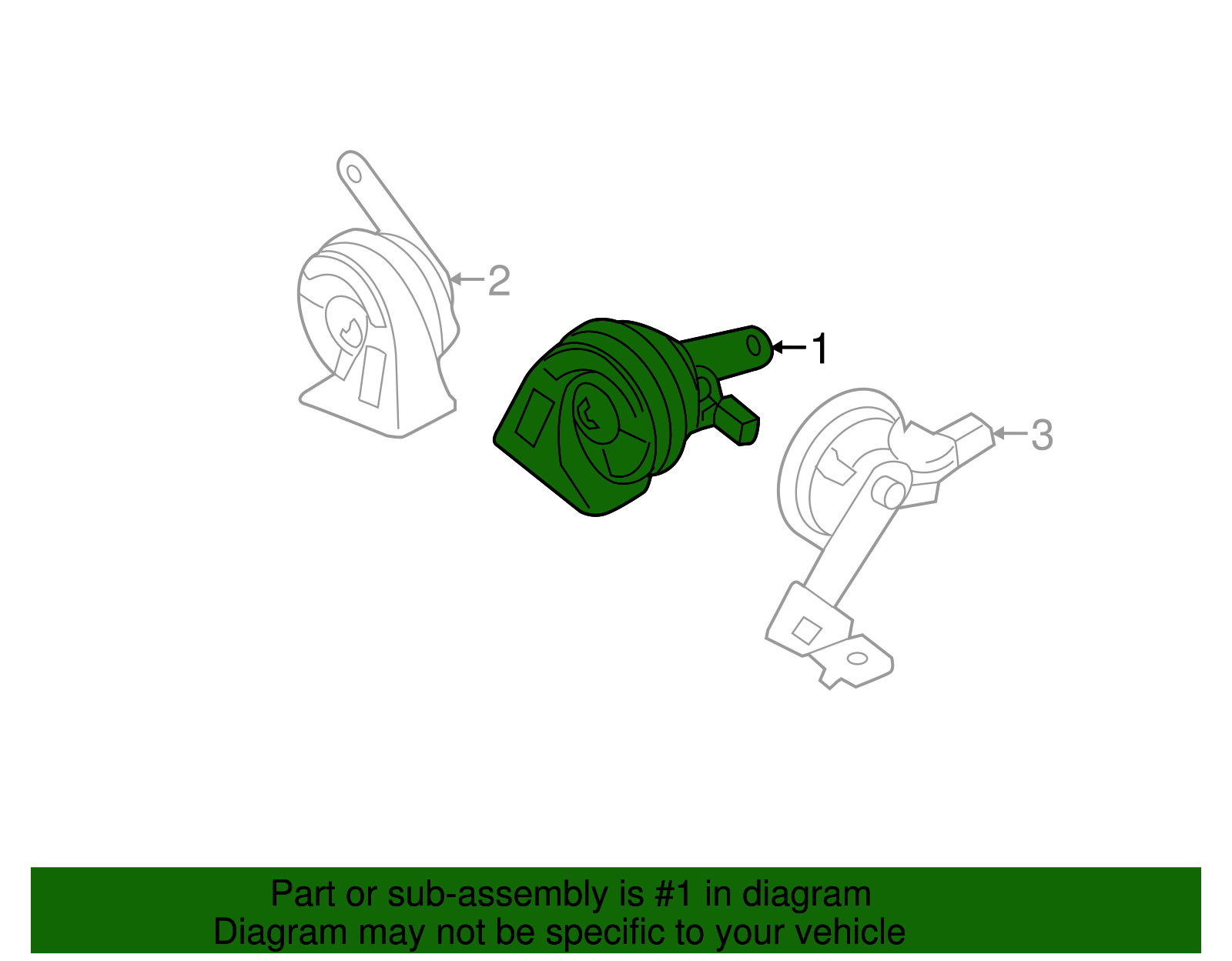 2014-2015 Kia Sorento | High Note Horn | 96621-2P200 | Kia Auto Parts