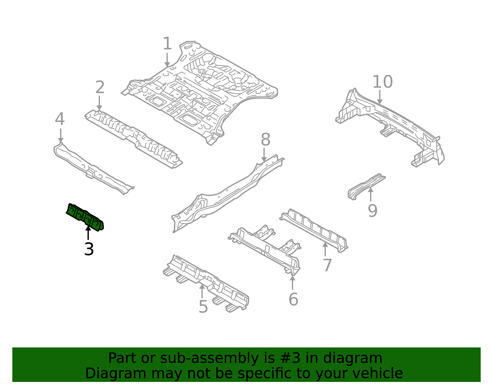 65531-26000 - Upper Cross-Member 2001-2006 Hyundai Santa Fe | Group 1 ...
