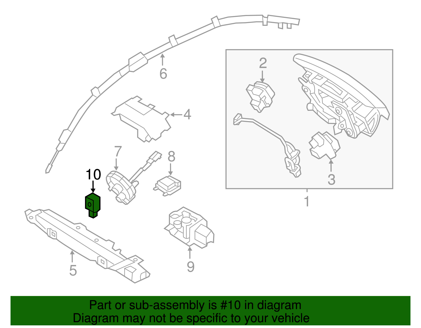 Hyundai - 95920-3N000 - Ft Impact Sensor - 2014-2016 Hyundai Equus ...