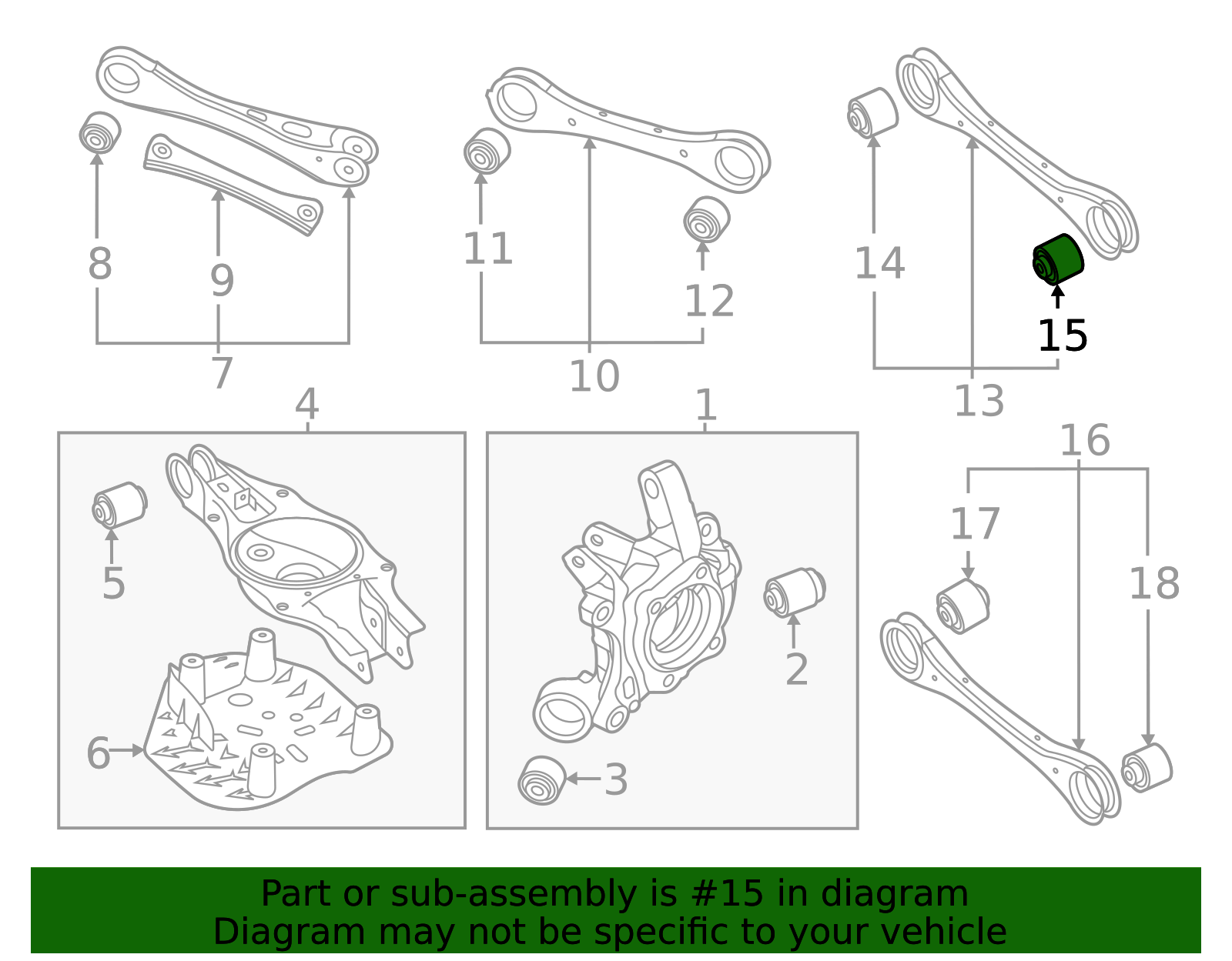 2022-2025 Genesis Rear Upper Control Arm Outer Bushing 55159-AR000 ...
