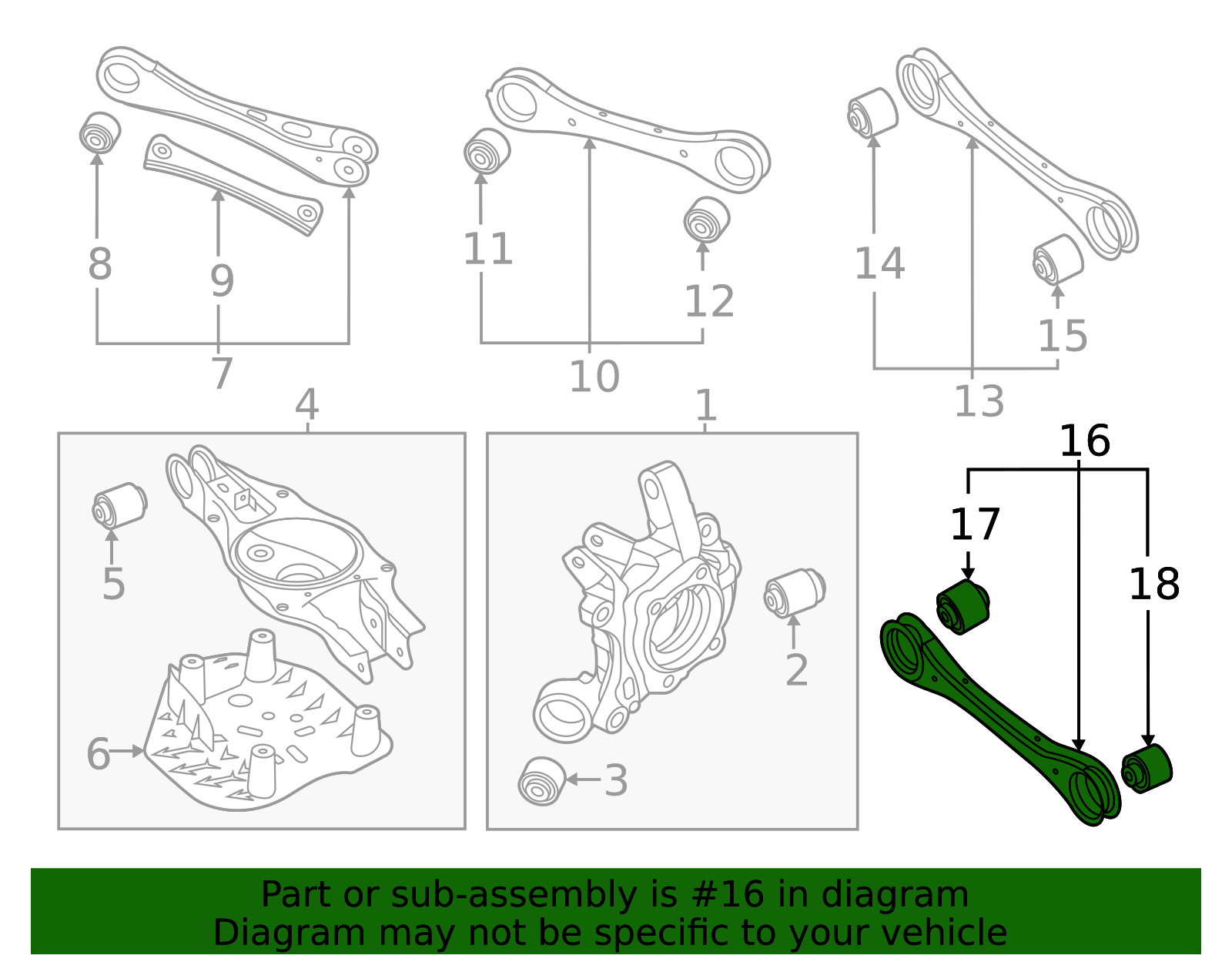 Hyundai - 55251-AR000 - Trailing Arm - 2022-2025 Genesis | OEM Hyundai ...