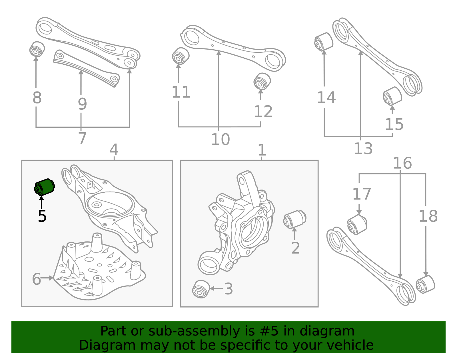Hyundai - 55218-AR000 - Lower Control Arm Inner Bushing - 2022-2025 ...