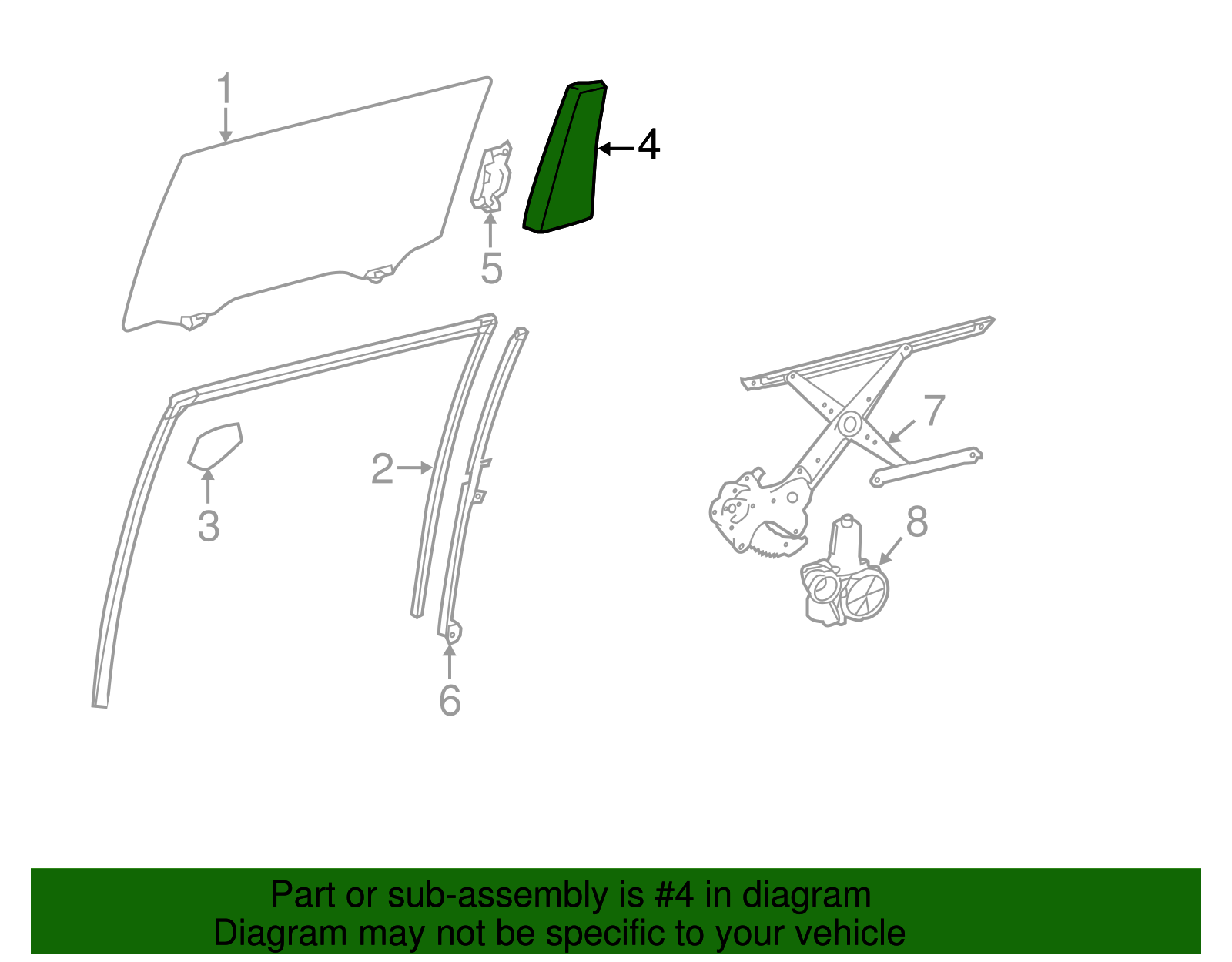 2014-2019 Toyota Highlander Divider Seal 67488-0E060 | Toyota Parts Center