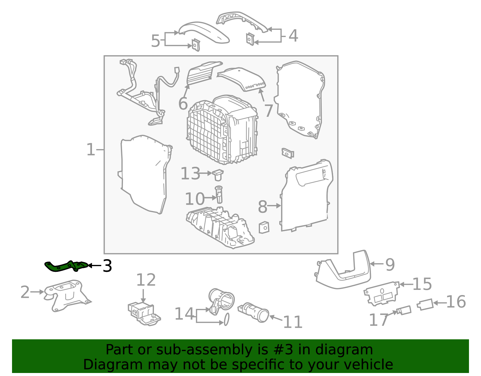 2014-2019 Toyota Highlander Console Body Bracket 58996-0E060 | MotorMotor
