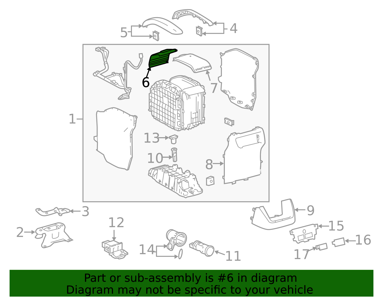 58905-0E090-C0 - Compartment Door 2014-2019 Toyota Highlander | Find ...